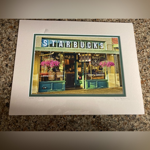 Wall Decor | New In Plastic Starbucks Store Front Matted Art Ready To ...
